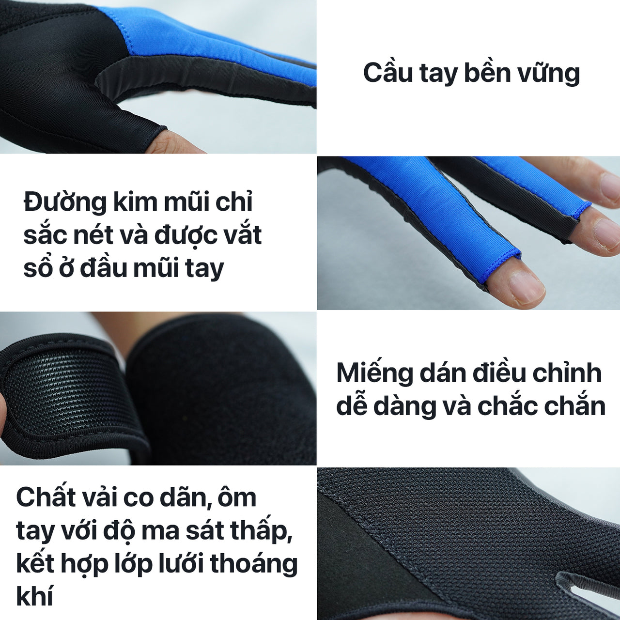 Găng RHINO Premium - Blue - Tay Trái – Rhino Billiards VN