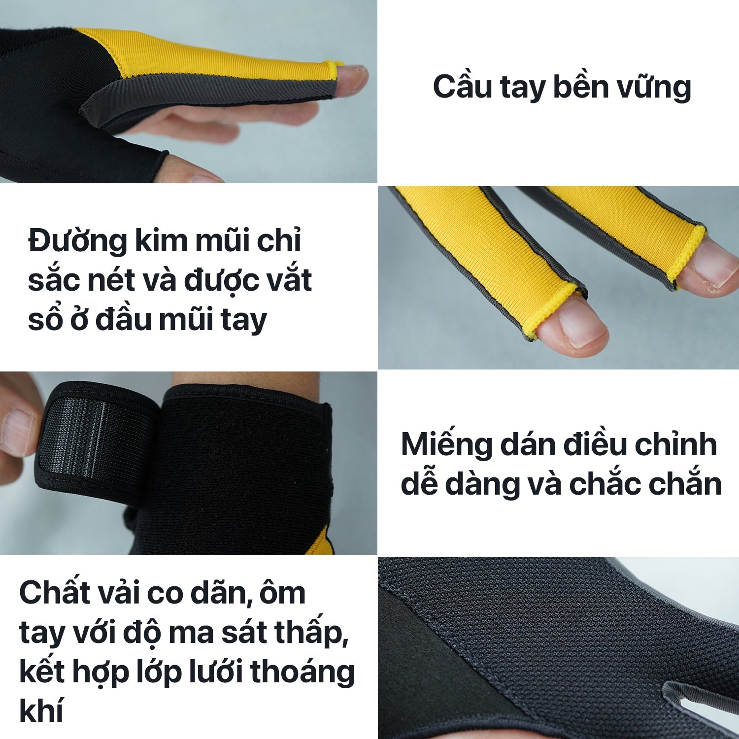 Găng RHINO Premium - Yellow - Tay Trái – Rhino Billiards VN