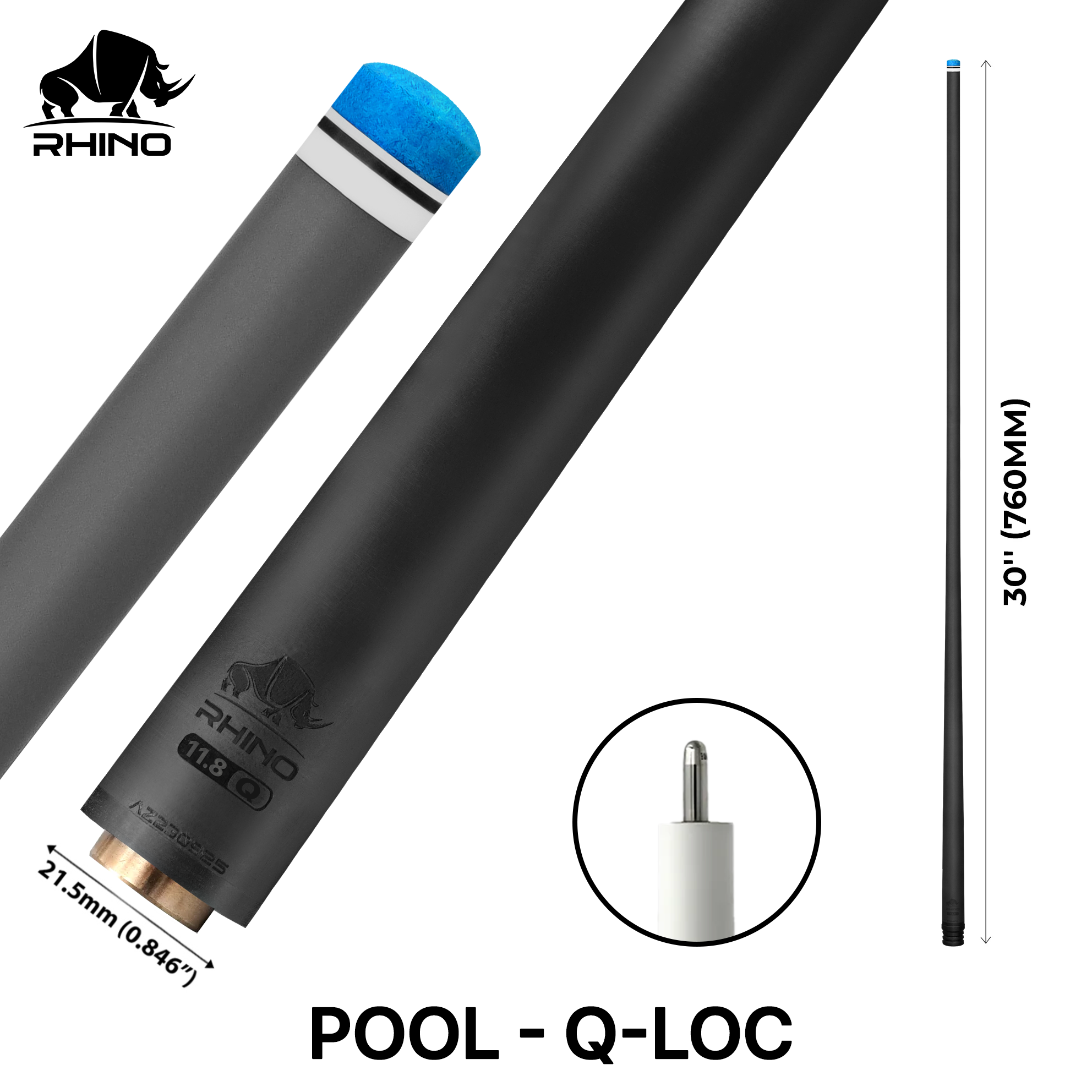 Ngọn Pool Rhino Carbon - Ren Uniloc – Rhino Billiards VN
