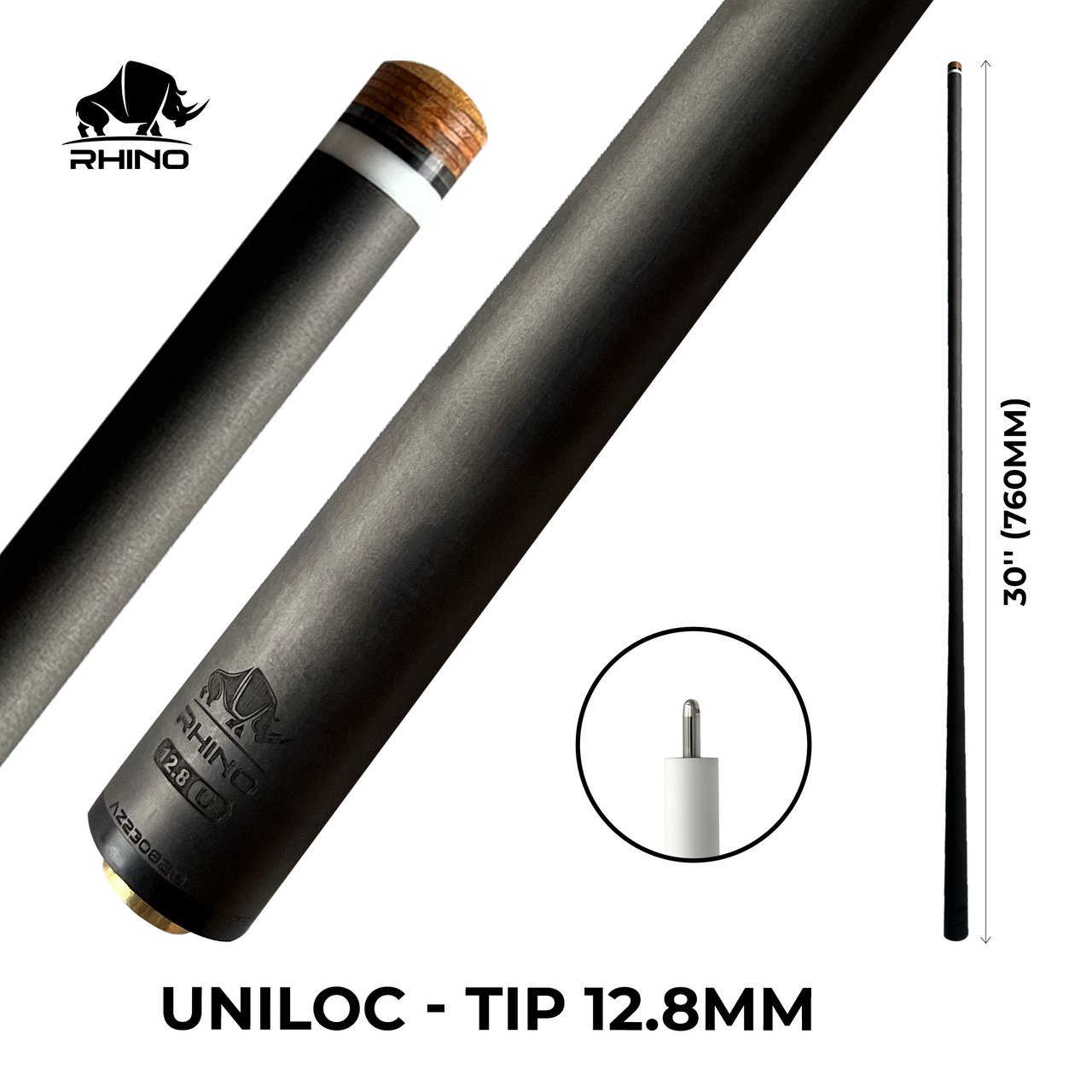 Ngọn Pool Rhino Carbon - Ren Uniloc – Rhino Billiards VN