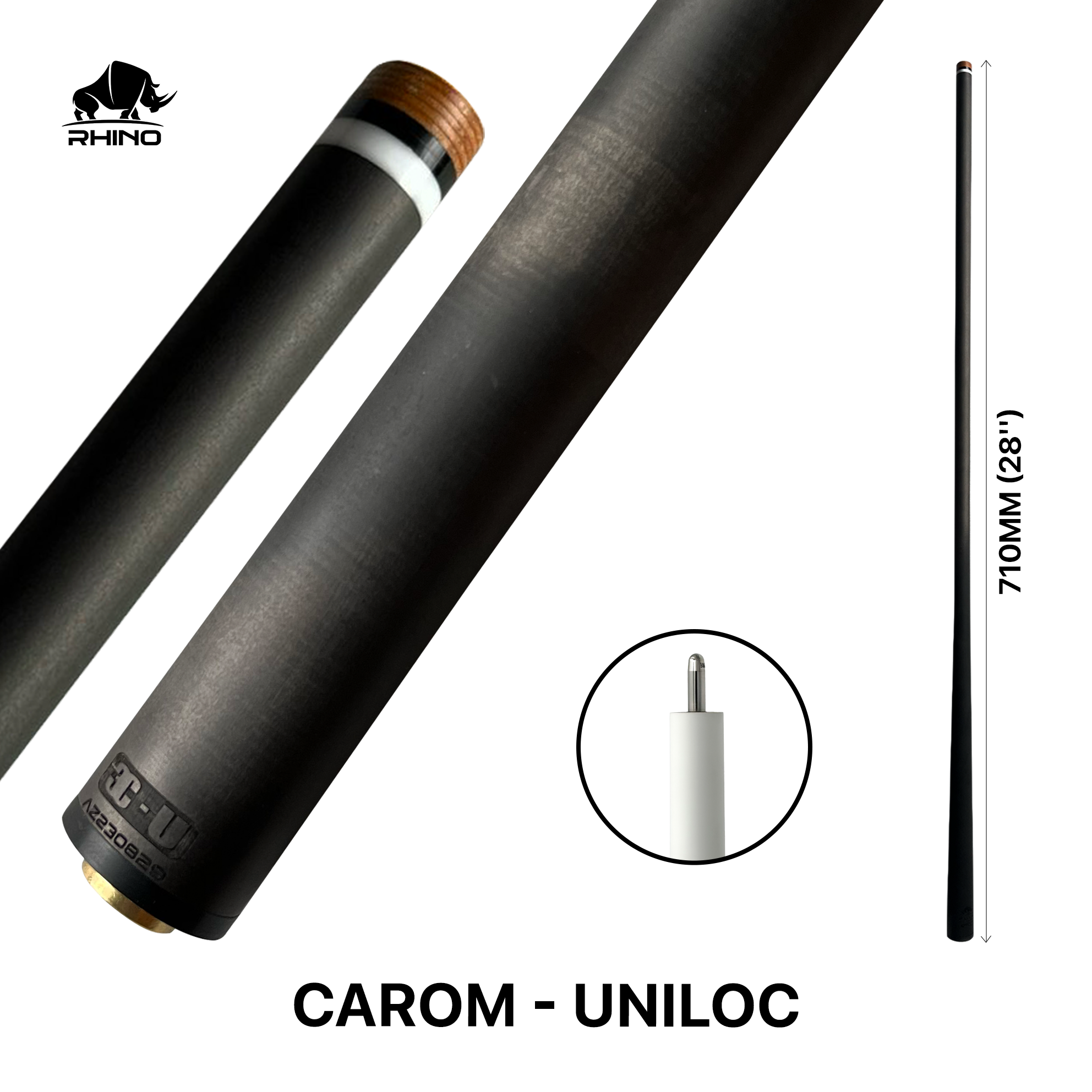 Ngọn Carom Rhino Carbon - Ren Uniloc – Rhino Billiards VN